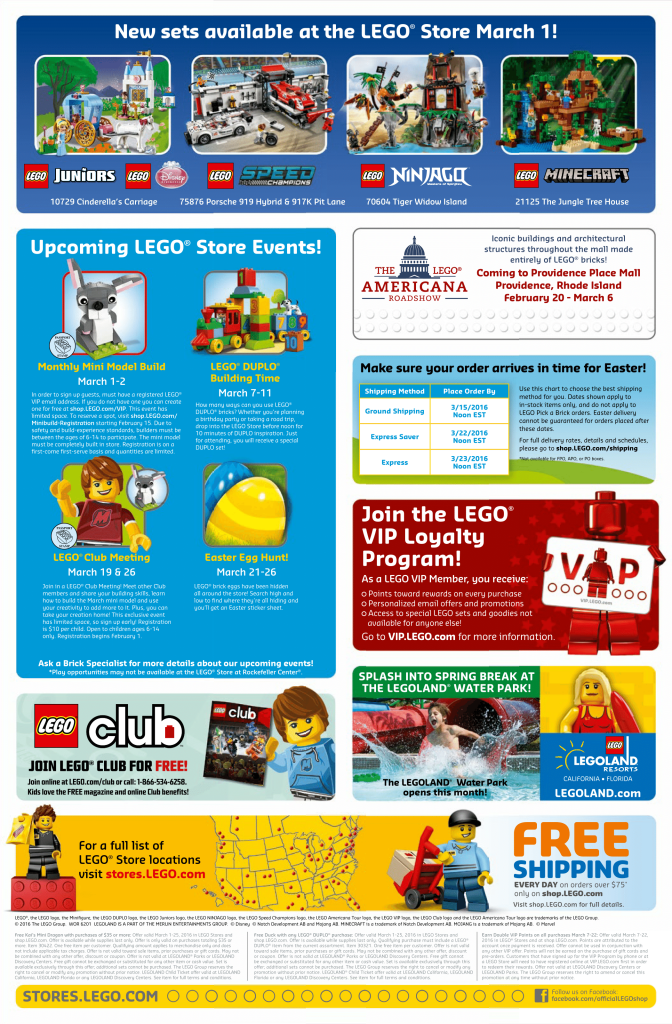 LEGO March Store Calendar Released - Brick Brains