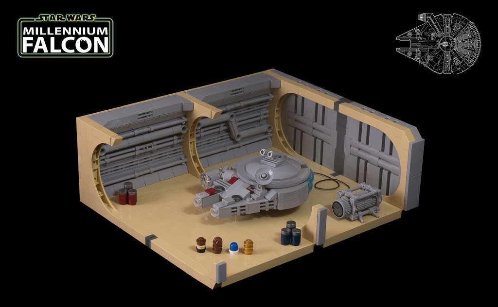 Crazy Small Millennium Falcon Scene Rocks! - Brick Brains