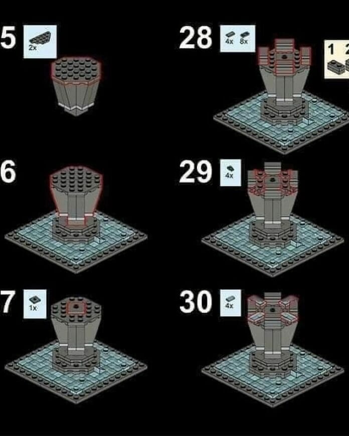 Lucasfilm Yoda Fountain Building Instructions - Brick Brains